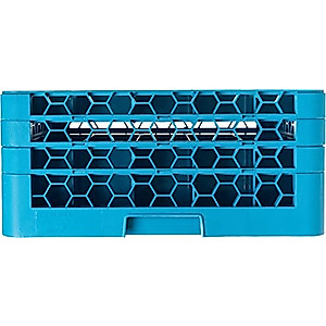 Carlisle FoodService Products OptiClean Plastic 25-Compartment Divided Glass Rack, Blue, (Pack of 2)