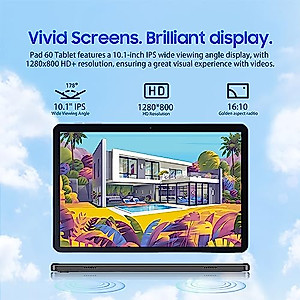 OSCAL 2023 Newest Android 12 Tablet, 10.1 Inch Tablets with 64GB ROM 1TB Expand, 25W/6580mAh Fast Charging, 800 x 1080p HD IPS Touch Screen, 2+5MP Dual Camera, WiFi, BT, Google Certified, Blue