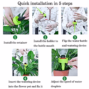 ARTEM Self Plant Watering Spikes Auto Drippers Irrigation Devices Vacation Automatic Plants Water System with Adjustable Control Valve Switch Design for Houseplant, Gardenplant, Officeplant 12 Pack