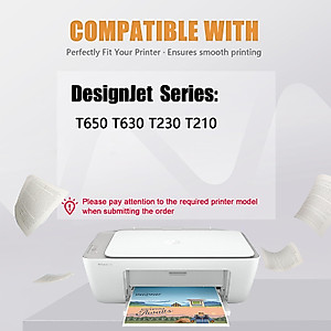 2 Black 712XL Ink Cartridges Replacement for HP 712 712XL Ink Cartridge Compatible for DesignJet T650 T630 T230 T210 Printers