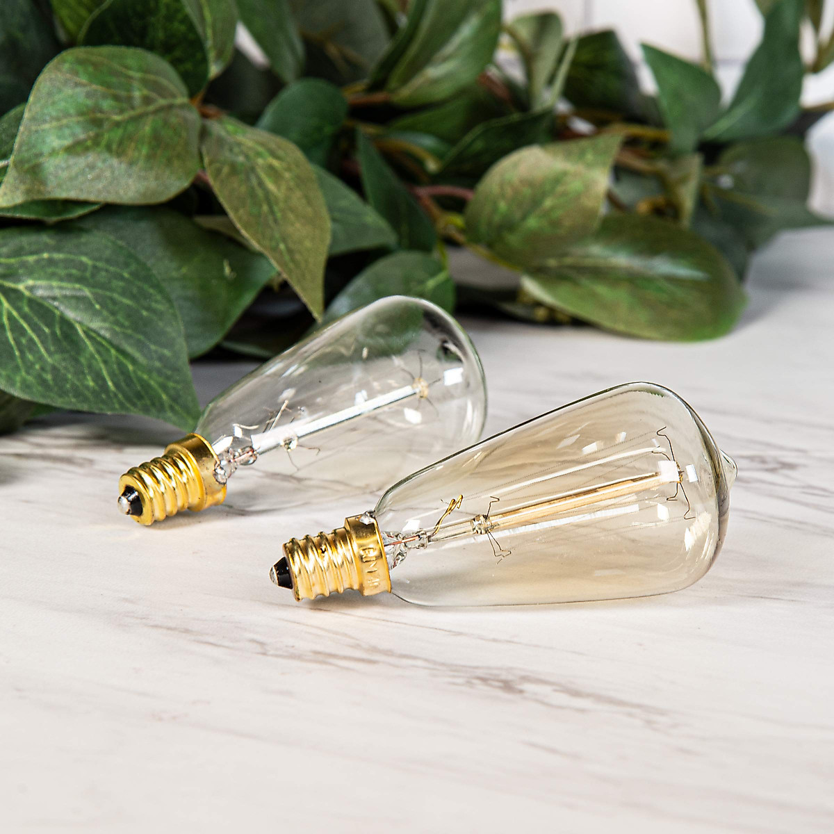 Scentsationals 40w Bulb for Edison Wax Warmer Single Unit - 40 Watt Light Candelabra E12 Base - Retro Vintage Replacement Electric Plug-in Wax Melter, Certified Style ST38 120 Volt (1 Pack)