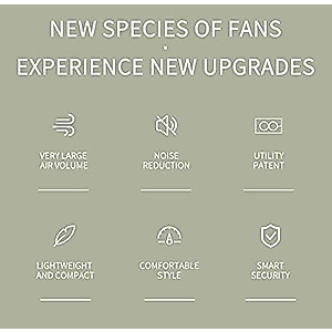 MASKROUSA Portable Neck Fan - Rechargeable Personal Air Cooler Fan, Hands Free Bladeless Neck Fan, 3 Wind Speed and Low Noise with Lightweight, Wearable Neck Cooling Fan