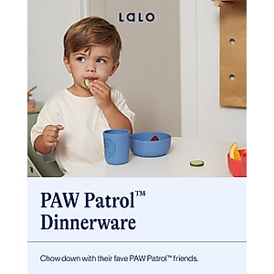 Lalo PAW Patrol Dinnerware Sets for Toddlers and Kids - Dishwasher Safe Tableware, BPA Free, Kids Dishes - Includes Bowl, Plate & Cup - 3 Pieces - Chase