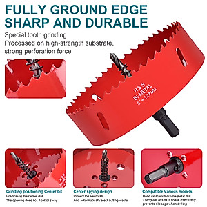6 Inch(152mm) Hole Saw for Wood, Plastic Board, Ceiling, Drywall, Plasterboard, and Metal Sheet - HSS Bi-Metal Hole Cutter with Pilot Drill Bit