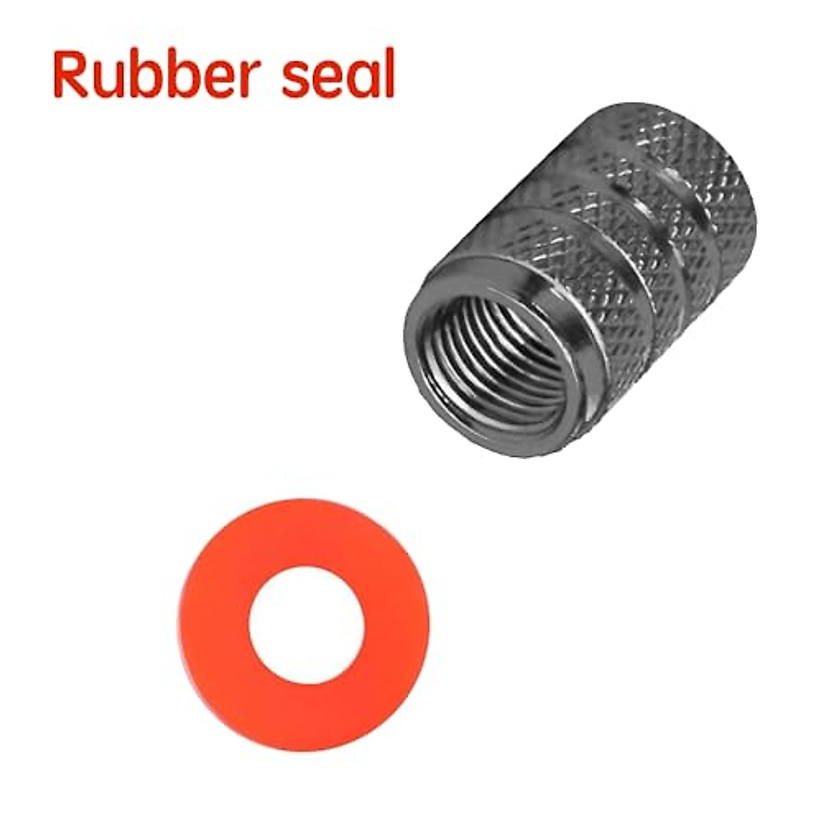 Xicyole Tire Valve Stem Caps,Black,tire caps,8pcs,with O Rubber Seal,Corrosion Resistant,No air Leaking,Dustproof,Universal Stem Covers for Cars Trucks Motorcycles SUVs and Bikes (Gray)