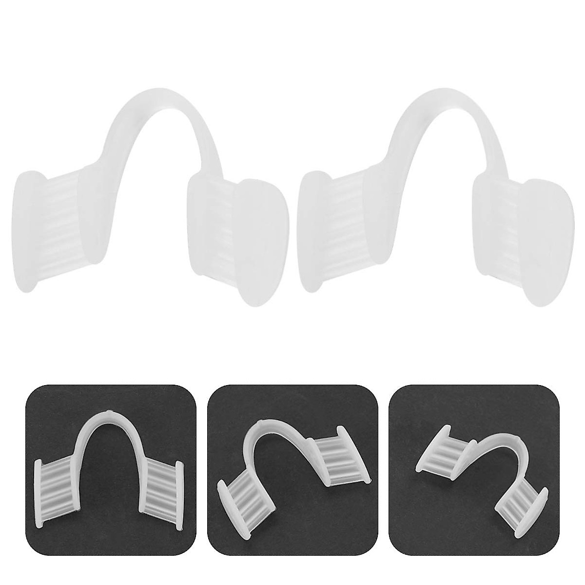 EXCEART 2PCS Professional Dental Guard Silicone Mouth Guard for Teeth Grinding Anti Grinding Dental Night Guard for Night Sleep