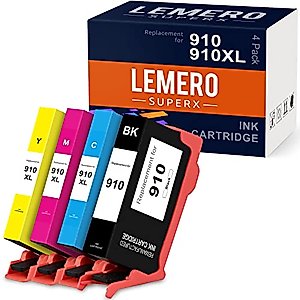 910 Ink Cartridge LemeroSuperx Remanufactured Ink Cartridge Replacement for HP 910 910XL 910 XL Ink Cartridges, for 8022 8025 8035 8028 8020 Combo Pack