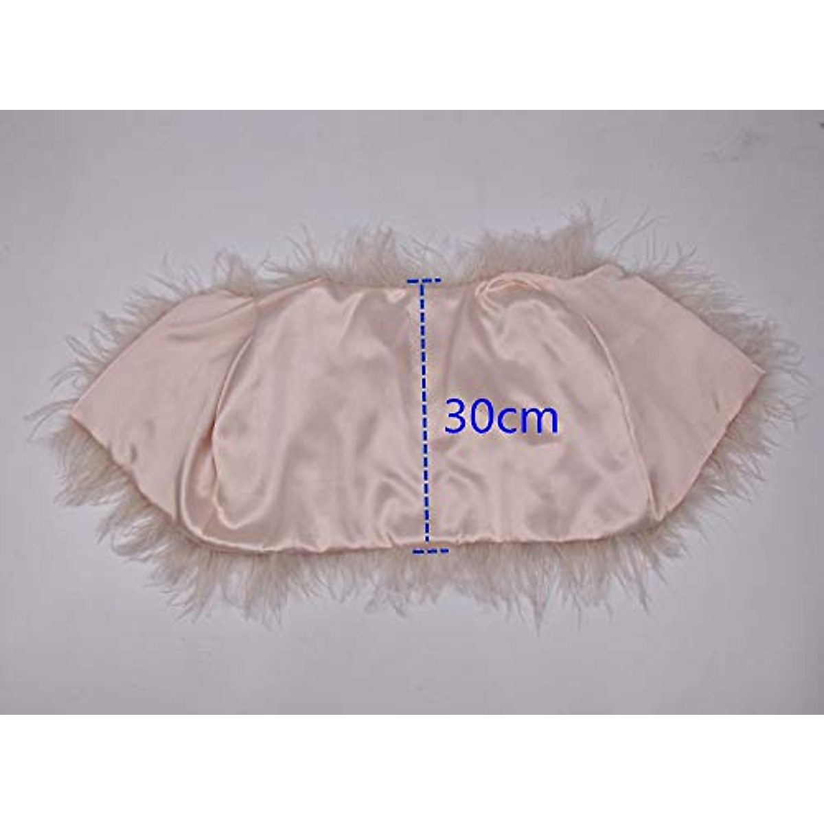 Women Ostrich Fur Pink Feather Small Shawl Cape for Wedding for Party Bride Furry White Color Blush Fluffy Luxurious Romantic