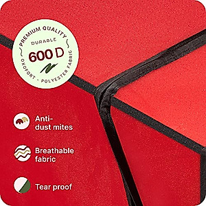 Nakior Christmas Wrapping Paper Storage Container – Xmas Gift Wrap Organizer – Stores up to 24 Standard Rolls – Under Bed Storage Bin for All Christmas Accessories – Made from 600 Oxford Fabric