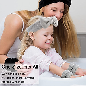 WHAVEL 6PCS Spa Headband and Wristband Set, Face Wash Headband Makeup Skincare Headband Wrist Bands for Washing Face