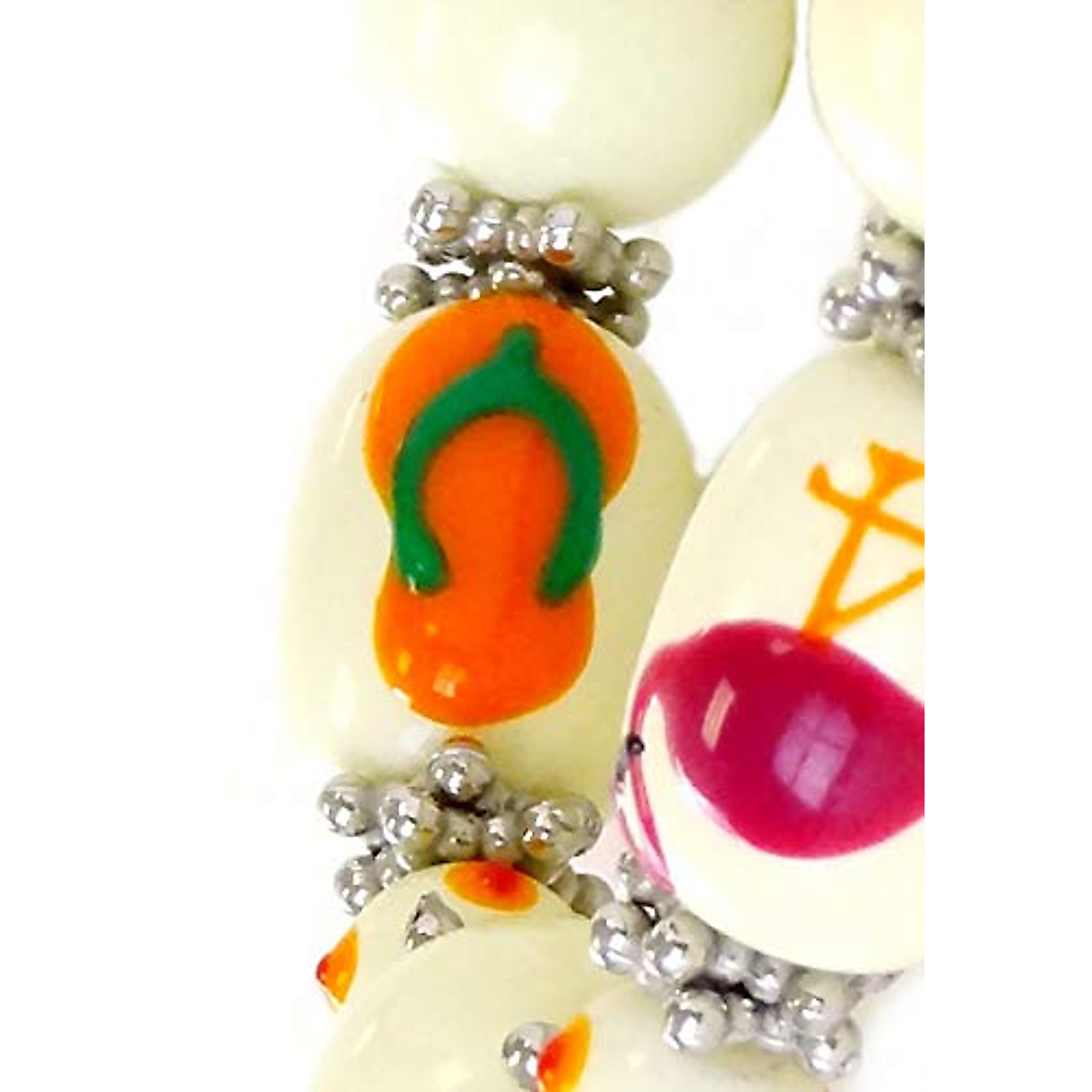 Linpeng Womens Bohemian Stretch-Bracelets, Silver, 7 5 Inch US