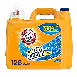Arm & Hammer Plus OxiClean Fresh Scent, 128 Loads Liquid Laundry Detergent, 166.5 Fl oz