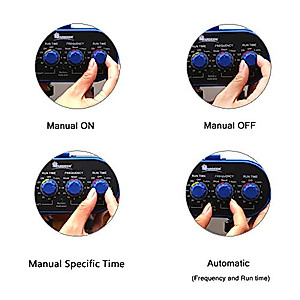 Yardeen Watering Hose Sprinkler Timer Garden Irrigation System Controller Electronic Water Timer with Two Outlets Color Blue