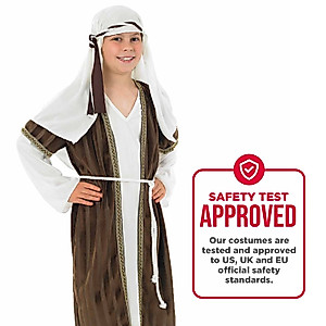 fun shack Boys Shepherd Costume for Kids, Joseph Costume for Boys, Shepherd Boy Outfit, Nativity Dress-Up, X-Large