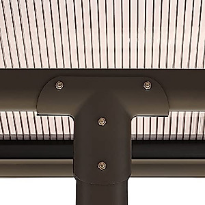 BPS 16.5' x 10' Wall Mount Gazebo Outdoor Pergola Polycarbonate Gazebo with Water-Resistant and UV-Fighting Panels Canopy