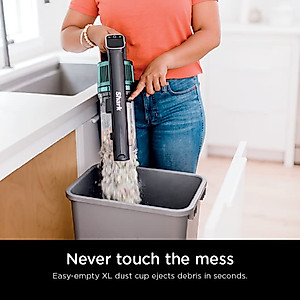 Shark IZ631H Cordless Pro Vacuum with PowerFins and Self-Cleaning Brushroll, Includes Upholstery Tool & Crevice Tool, Up To 60 Minute Runtime, HEPA Filtration, Cordless Vacuum, Dark Grey/Mojito