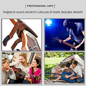 Capo,Sound harbor Guitar Capo Professional Quick-Change Capo for Acoustic Electric Guitar,Ukulele,Mandolin,Banjo