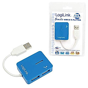Logilink Smile 4 Port USB 2.0 Hub - Blue