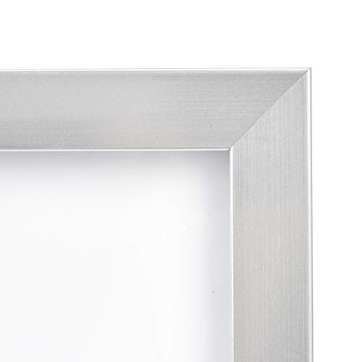 Amazon Basics Photo Rectangular Picture Frame, Pack of 5, 8" x 10", Nickel, 11.18" L x 9.18" W