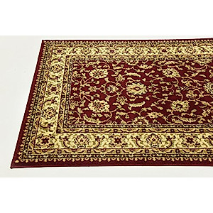 Unique Loom Voyage Collection Traditional Oriental Classic Intricate Design Area Rug (3' 3 x 5' 3 Rectangular, Red/Gold)