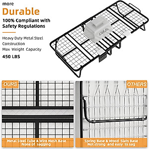 Folding Bed with Mattress - 5.2" Thick Luxurious Memory Foam, 75" Lx31 W, Portable Foldable Roll Away Adults Bed for Guest, Storage Cover Included, Metal Folding Frame, can Hold up to 450 lbs