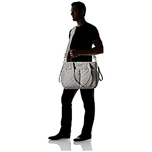 Vera Bradley Women's Performance Twill Ultimate Baby Diaper Bag, Tranquil Gray, One Size