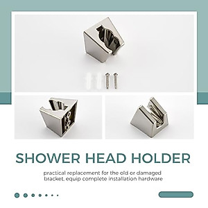 Handheld Shower Head Bracket with Two Slot, Aomasi Bidet Sprayer Hanger Bathroom Hose Shower Wand Holder Wall Mount Brushed Nickel
