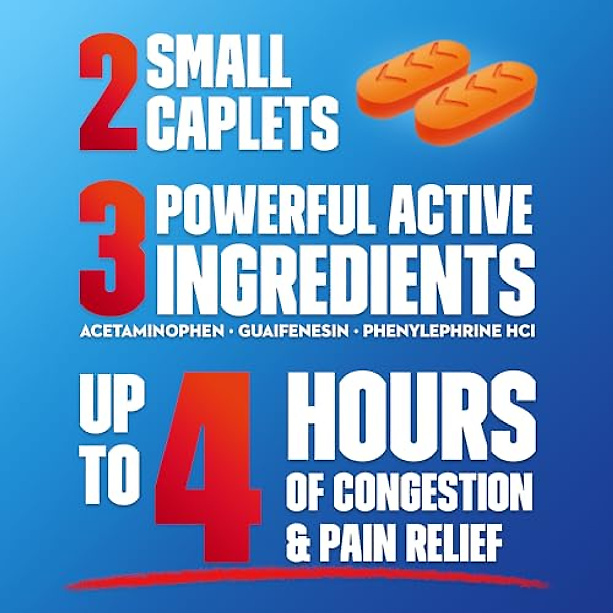 Mucinex Sinus Max Severe Congestion & Pain Relief, Maximum Strength Nasal & Sinus Relief, Decongestant for Adults, Acetaminophen Pain Reliever, Guaifenesin Expectorant and Mucus Removal, 20 Caplets