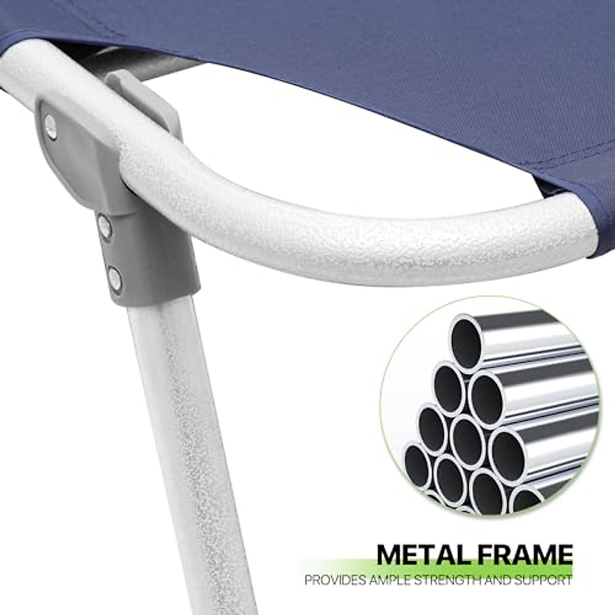 Magshion Ultralight Folding Tent Camping Cot Bed with Pillow Portable Design Comfort Small Collapsing Sleeping Bed Outdoor Traveling Picnic for Adults, Navy