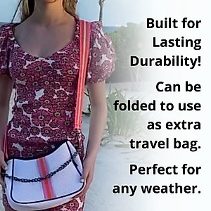 Dallas Hill Designs Crossbody Messenger Neoprene Purse for Women | Ladies Handbag | Adjustable and Detachable Shoulder Strap