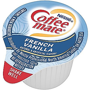 Nestle Coffee mate Coffee Creamer, French Vanilla, Liquid Creamer Singles, Non Dairy, No Refrigeration, Box of 360