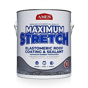 AMES RESEARCH LABORATORIES MSS1 Maximum Stretch Roof Coating, 1 Gallon, White