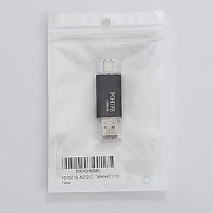 POHOVE USB C Memory Stick 128GB Type C USB Flash Drive 128GB 2-in-1 OTG Pen Drive 128 GB USB Key Compatible with Samsung Huawei Oneplus Android Smartphone MacBook PC Tablets (Black)