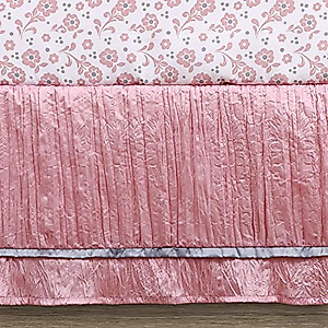 The Peanutshell Bella Crib Bedding Set for Baby Girls - 3 Piece Nursery Set - Crib Quilt, Fitted Crib Sheet, Dust Ruffle