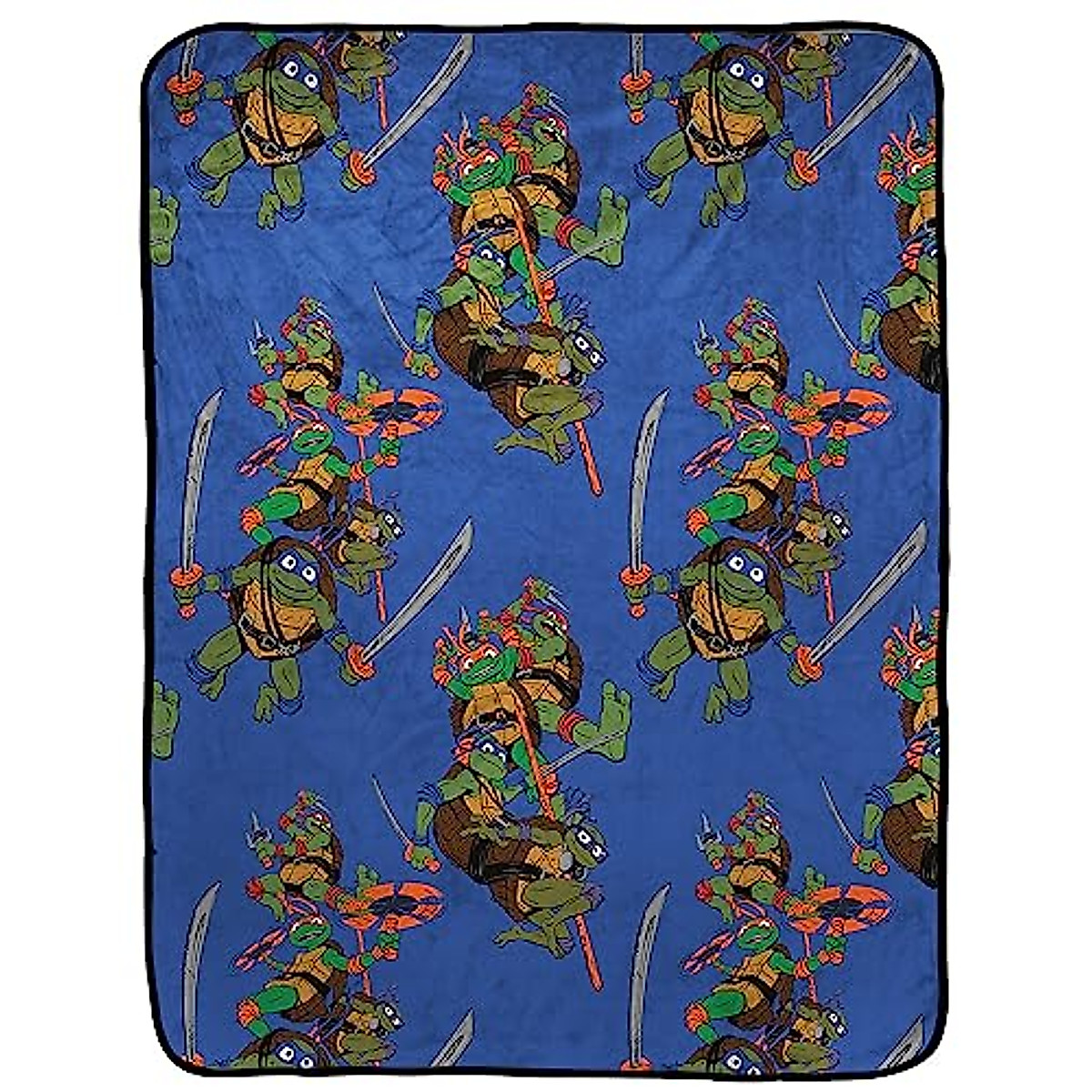 Nickelodeon Teenage Mutant Ninja Turtles Mutant Mayhem Plush Throw Blanket - Measures 40 x 50 - Super Soft Fleece Kids Bedding