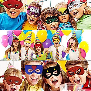 Superhero Masks Party Favors for Kid, 35 Pieces Superhero Cosplay Masks for Birthday Party, Superhero Party Masks Children Masquerade Cosplay Eye Masks