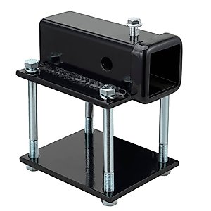Geksion Bolt-on RV Bumper Hitch Receiver Adapter for 4-4.5'' Beams，2'' Receiver Opening, Trailer Rear Bumper for Camper Bike Racks Cargo Carriers