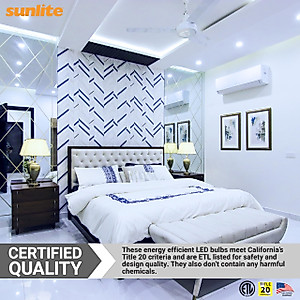 Sunlite LED PAR16 Dimmable, Short Neck Recessed Spotlight Light Bulb, 6-Watt, (50W Halogen Replacement) 500 Lumens, Medium E26 Base, 90 CRI, ETL Listed, 6 Count, 5000K Daylight