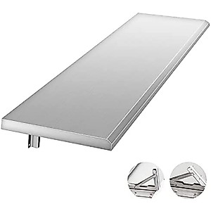 AHLOKI Metal Shelf | Stainless Steel Wall Mount Shelving for Commercial Restaurant, Kitchen, Laundry Room, Food Truck,72L X 12W Inch