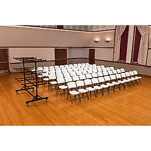 LIFETIME 80669 Upright Chair Storage Cart, Black