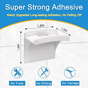 Yeeriroon 24 Pack Adhesive Hat Rack for Wall, Hat Organizer for Baseball Caps, Strong Multi-Purpose Hat Hooks, Hat Holder Hanger on Wall, Door, Closet, No Drilling (White)