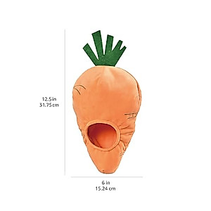 Amazon Basics Hide and Seek Squeaky Dog Plush Toy, Rabbit and Carrot, Orange and white, 5 Pack