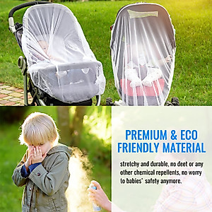 Mosquito Net for Stroller, Stroller Bug Net, Stroller Insect Mesh Net, Baby Insect Netting for Stroller, Car Seat, Bassinet, Cradle, Portable Mini - Universal Stroller Accessories (2 Pack)