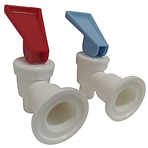 OCS Parts - RB217 Sunbeam Water Cooler Faucet, Tomlinson Blue and Red Handle, Combo Pack (Pack of 2)