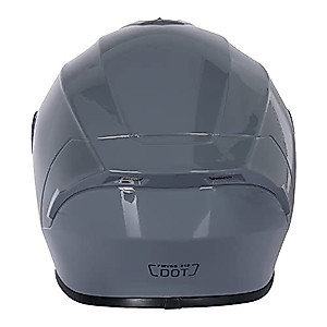 Full Face Motorcycle Street Bike Helmet with Motorcycle Gloves for Men and Women + 2 Visors DOT Model and Helmet Lock for BMX ATV MTB Riding, Road Racing, Cycling (MH-Dark Grey, X-Large)