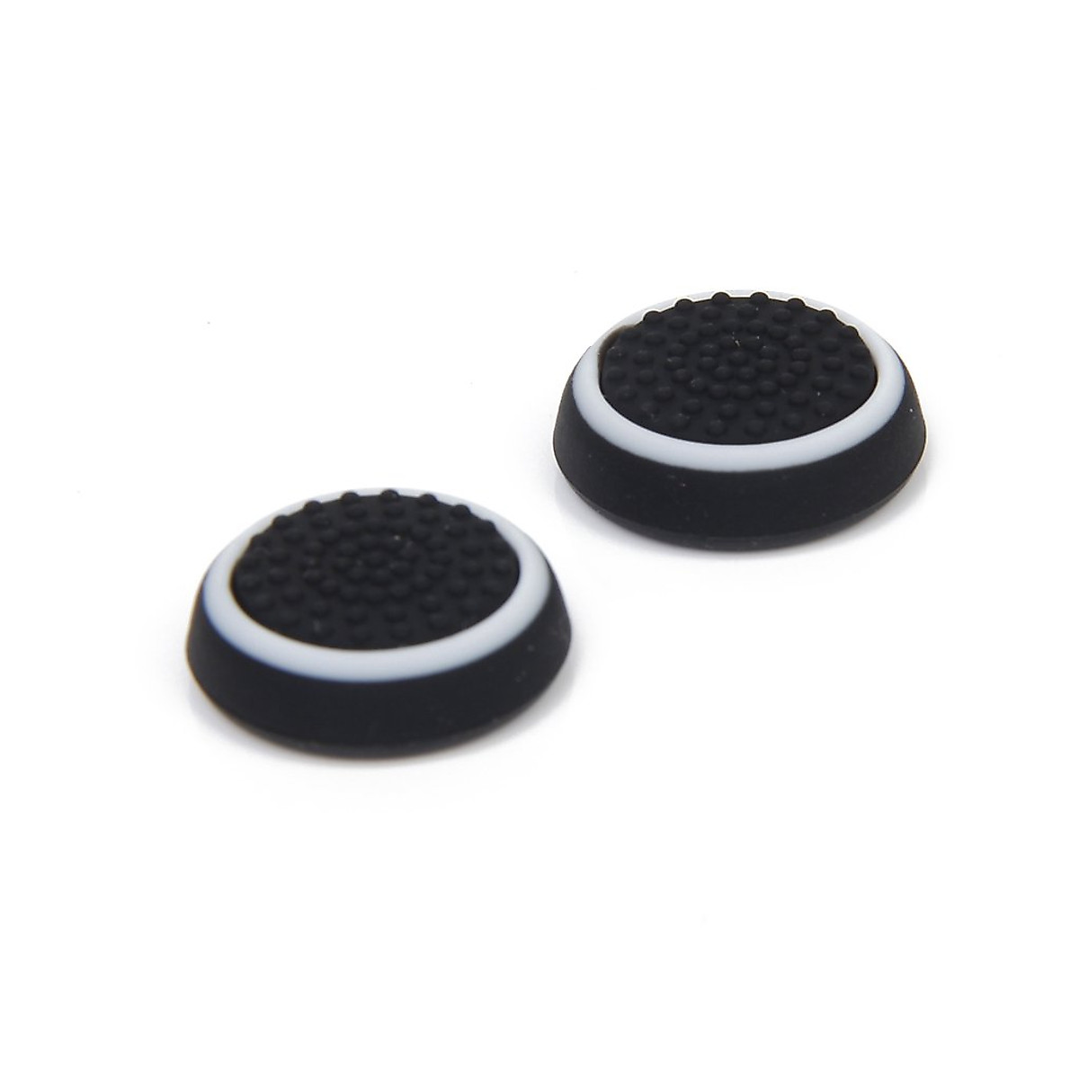 Dovewill Joystick Dust Dirt Protection Replacement Accessory Silicone Cap Button Covers For Sony PlayStation 4 PS4 PS3 PS2 Controller Pack of 2 Black+White