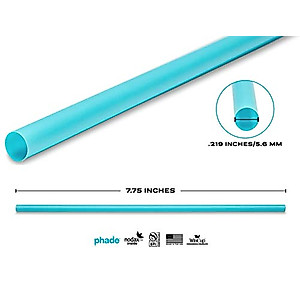 phade Eco-Friendly Sustainable Marine Biodegradable Compostable 7.75" Jumbo Straws, Individually Wrapped, 1 Pack - 375 Count