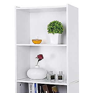 Nouva 5-Shelf Bookcase 52 Inch Wood Bookshelf Freestanding Open Shelf Bookcases Storage Rack Shelf for Living Room Study Office Bedroom White
