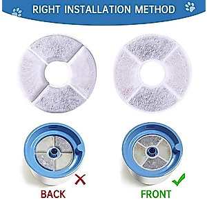 Akklaim 16 Pack Cat Water Fountain Filters Triple Filtration System Pet Cat Fountain Filter Replacement for 84oz/2.5L Cat Fountains