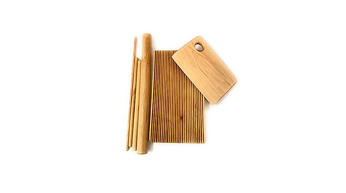 6-Piece Handmade Pasta Board Set for Authentic Dishes